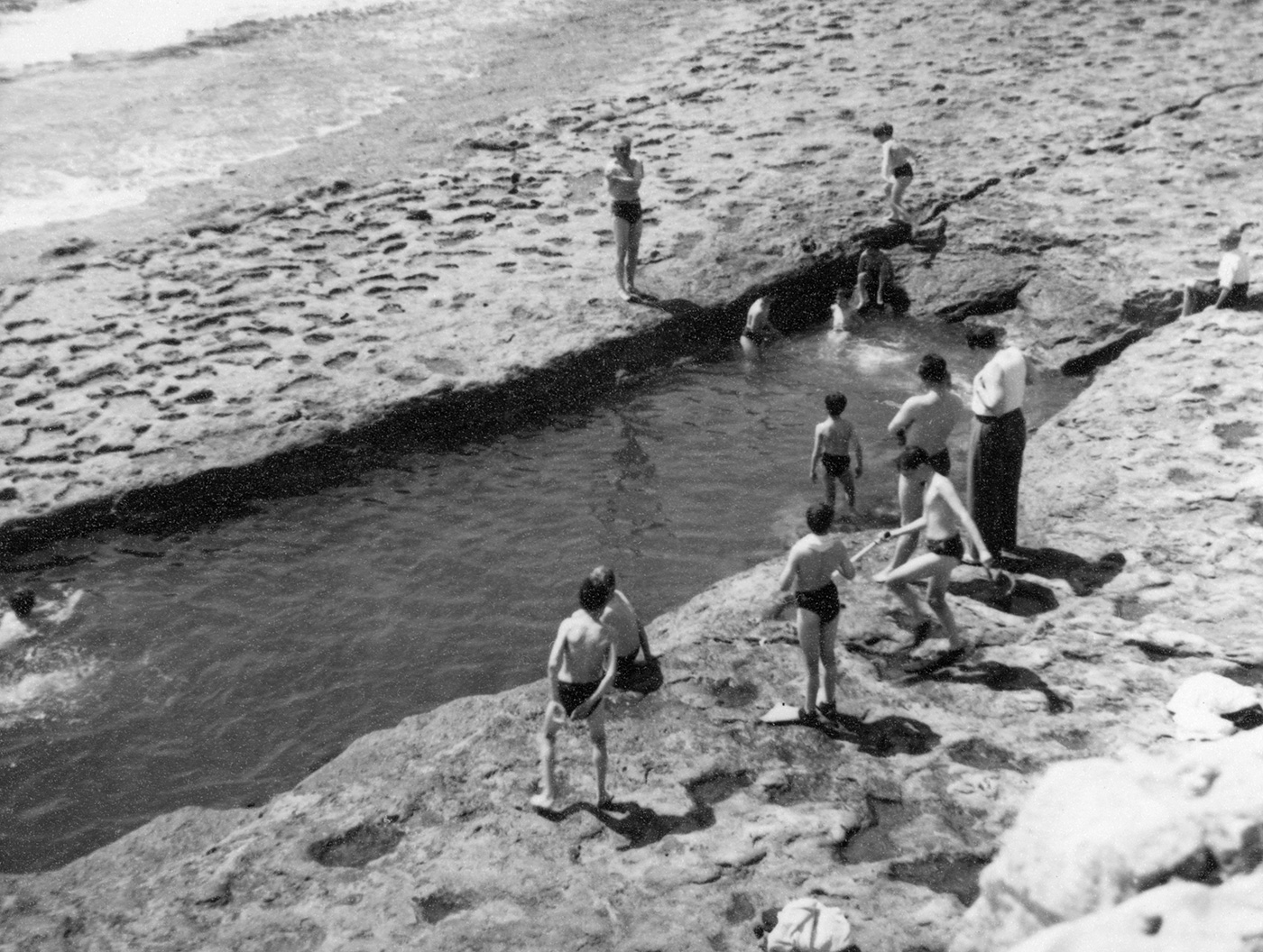 Swimmers at Dancing Ledge | Swanage gallery