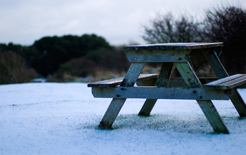 Snowy Bench | Swanage gallery