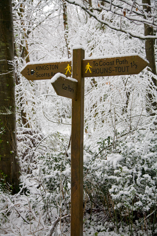 Snowy Sign | Swanage gallery