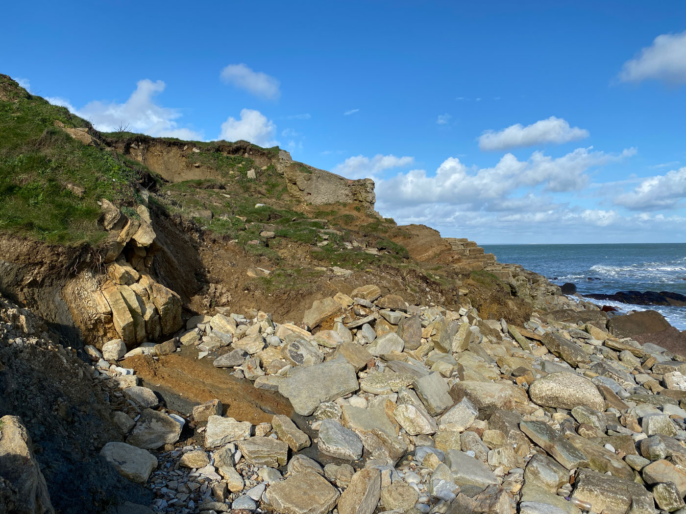 Peveril Point Landslides and steps gone | Swanage gallery