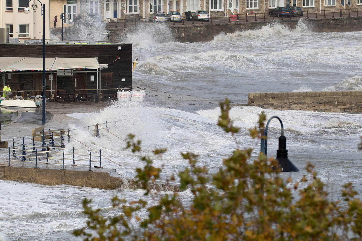 The Stone Quay in Storm Alex | Swanage gallery