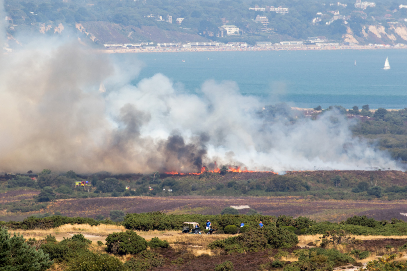 Large heath fire near Littlesea Studland | Swanage gallery