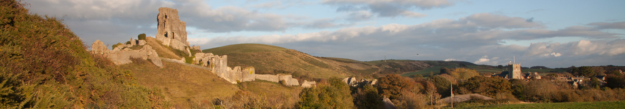 Corfe Castle from Virtual Swanage